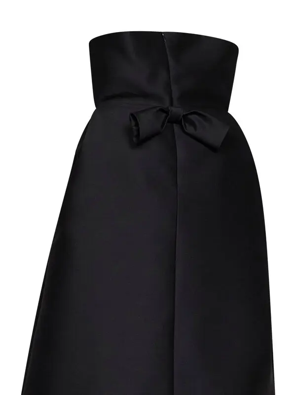 Balenciaga Black Silk And Wool Blend High Collar Top