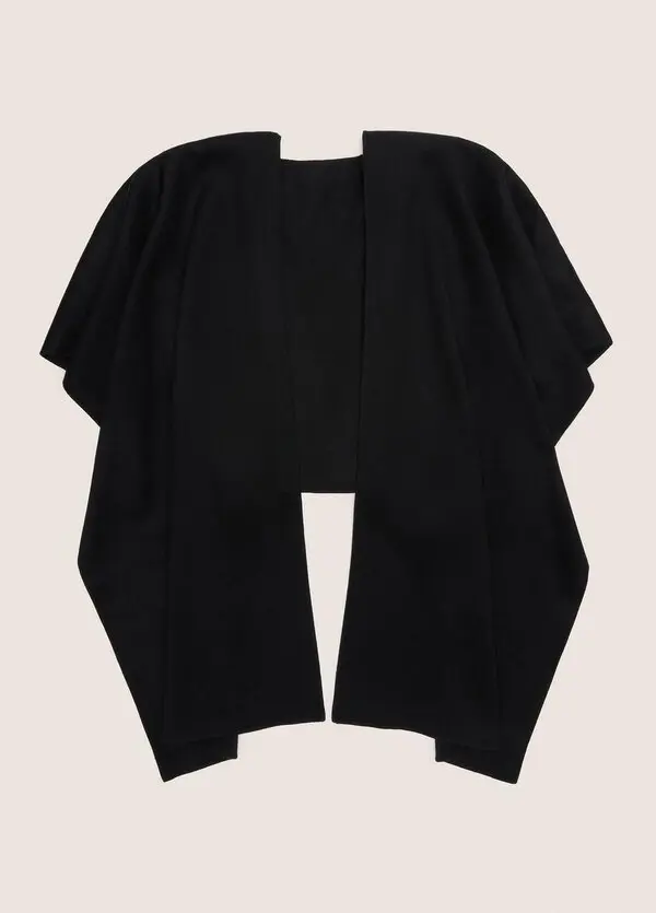Vince Wool-cashmere Cape Scarf - Black