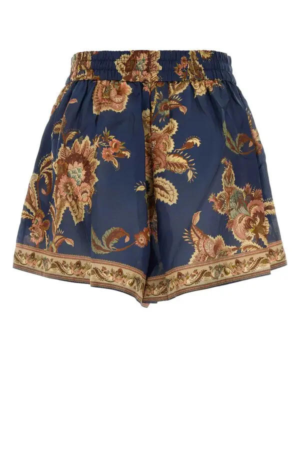 Zimmermann Printed Silk Aster Shorts