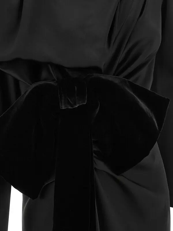 Balmain Velvet Bow Dress