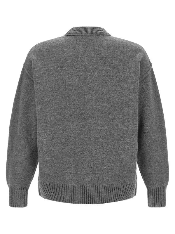 AMI Paris Grey De Coeur' Sweater