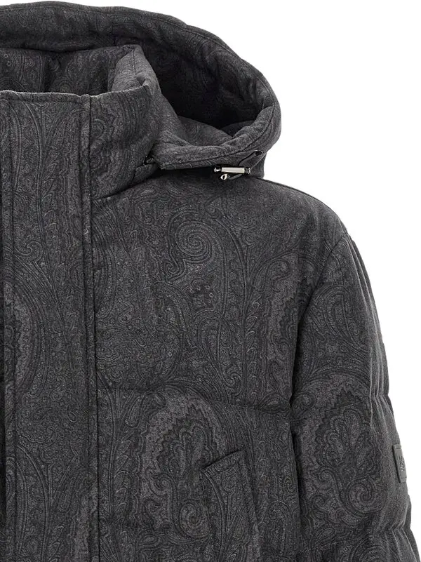 Etro Grey 'arnica' Down Jacket