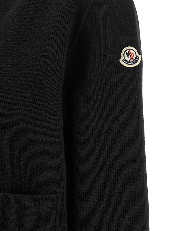 Moncler Padded Back Cardigan - Black