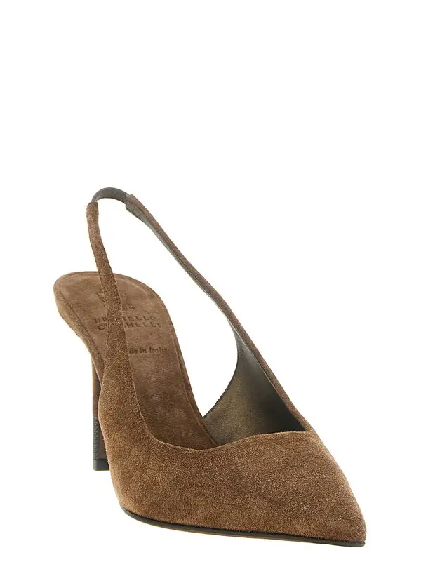 Brunello Cucinelli Suede Slingbacks
