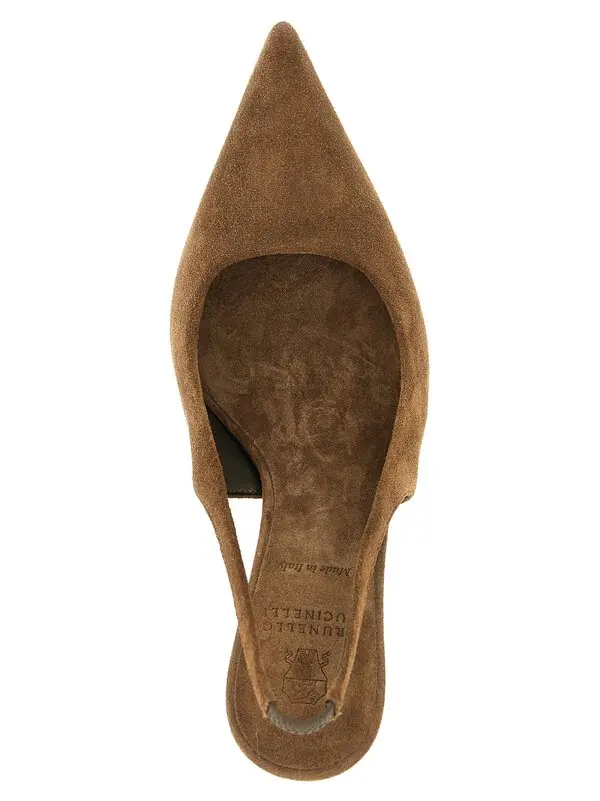 Brunello Cucinelli Suede Slingbacks