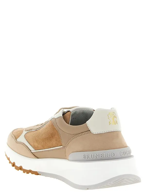 Brunello Cucinelli Beige 'runners' Sneakers
