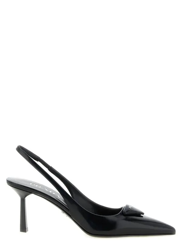 Prada Brushed Leather Slingback