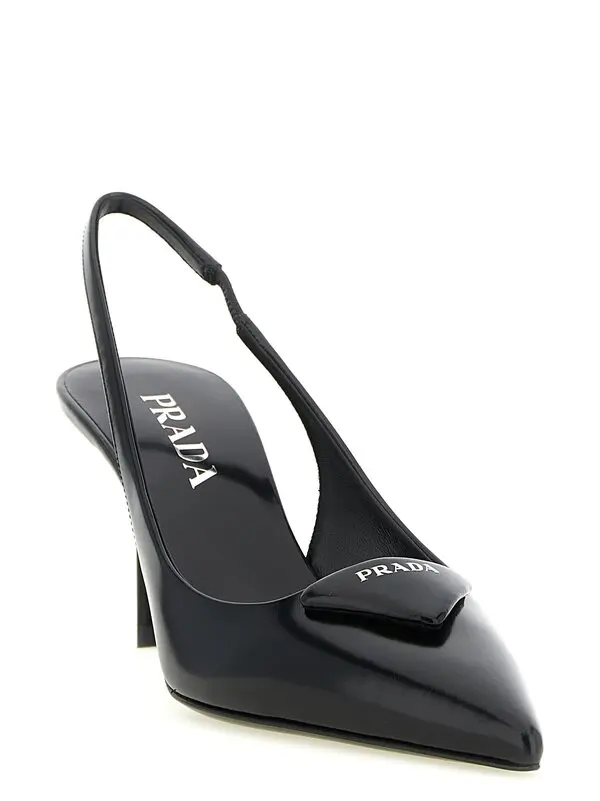 Prada Brushed Leather Slingback