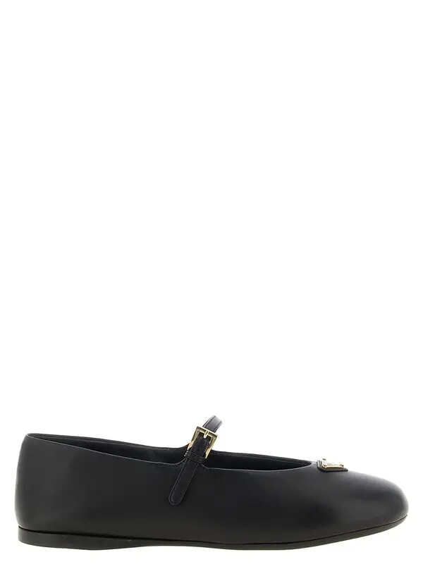Prada Nappa Ballet Flats - Black