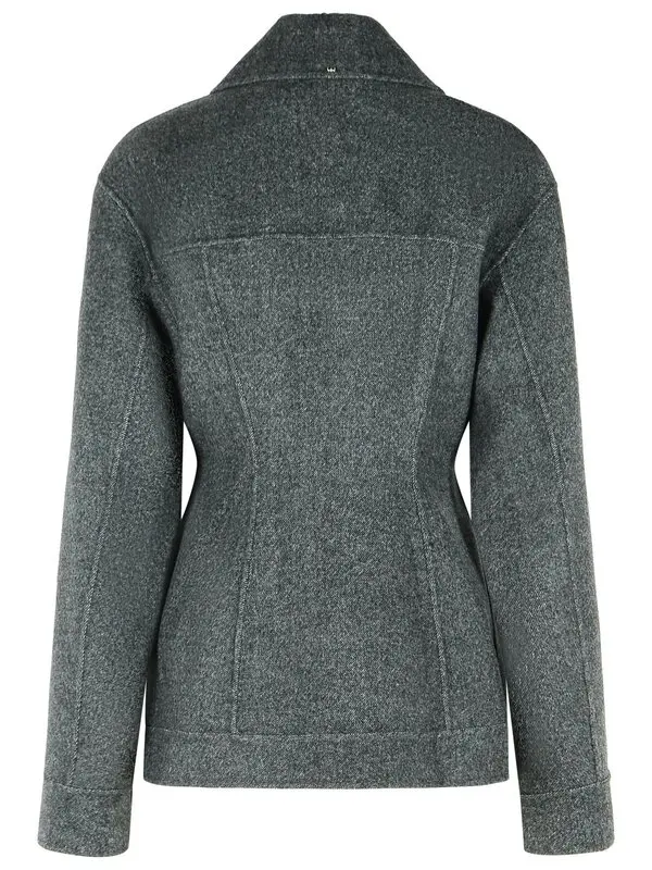 Sportmax Calcio' Pure Grey Wool Jacket