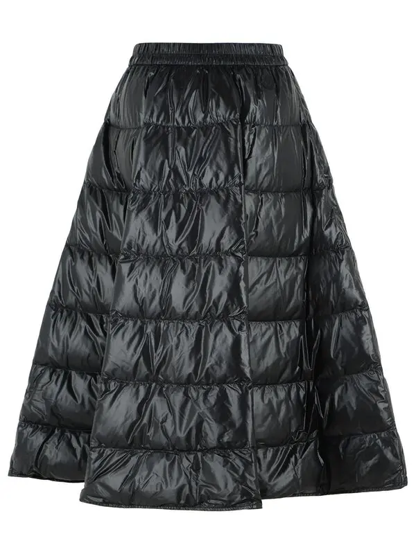Moncler Padded Midi Skirt In Polyamide