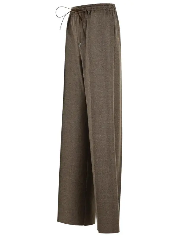 Max Mara Pantone' Mud-colored Wool Batavia Pants