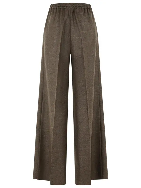 Max Mara Pantone' Mud-colored Wool Batavia Pants