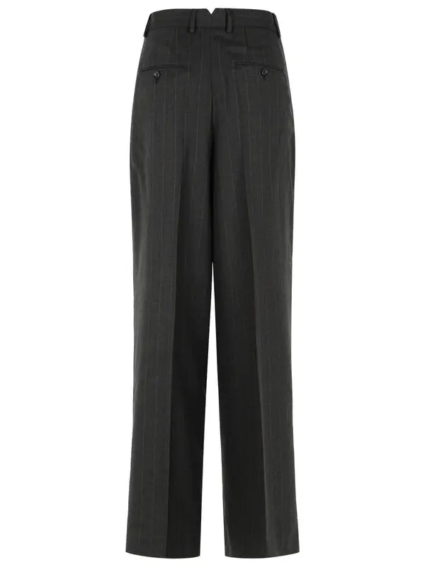 AMI Paris Black Virgin Wool Trousers