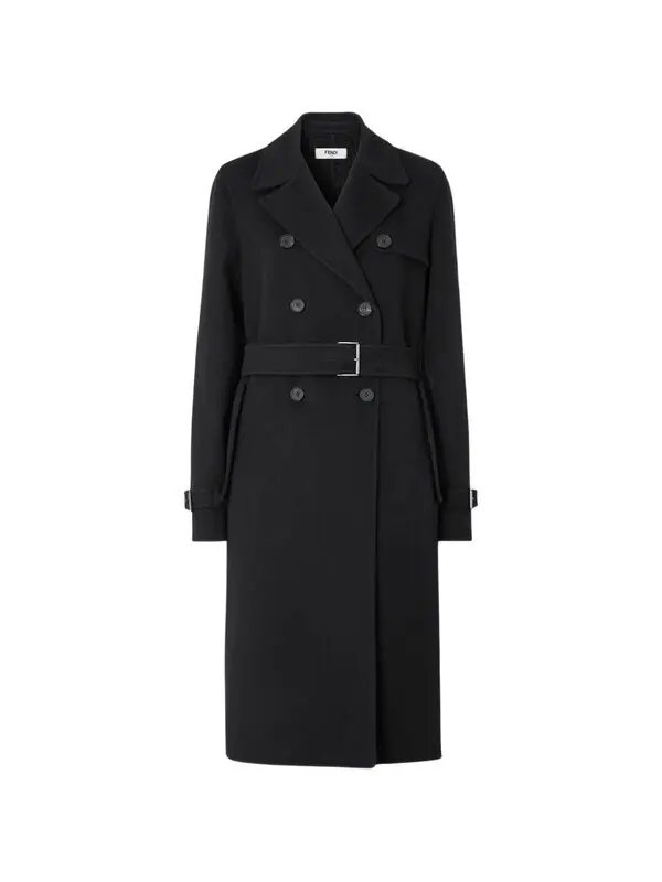 Fendi Ff Wool Trench Coat - Multicolor