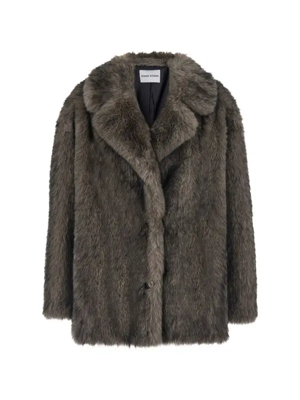 STAND STUDIO Angelika Faux Fux Coat - Multicolor
