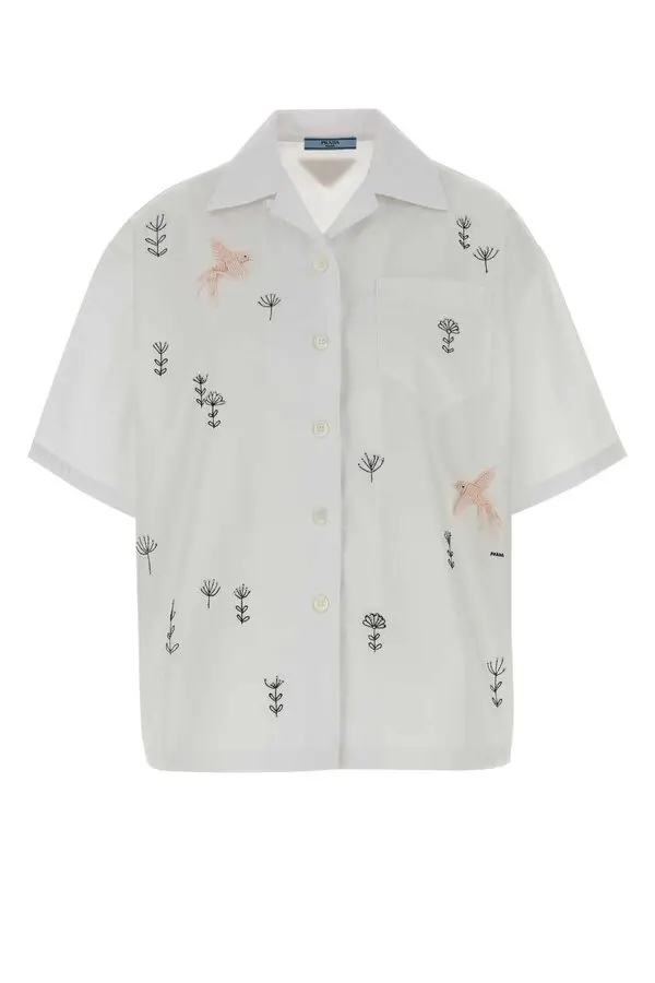 Prada Poplin Shirt - Alabaster