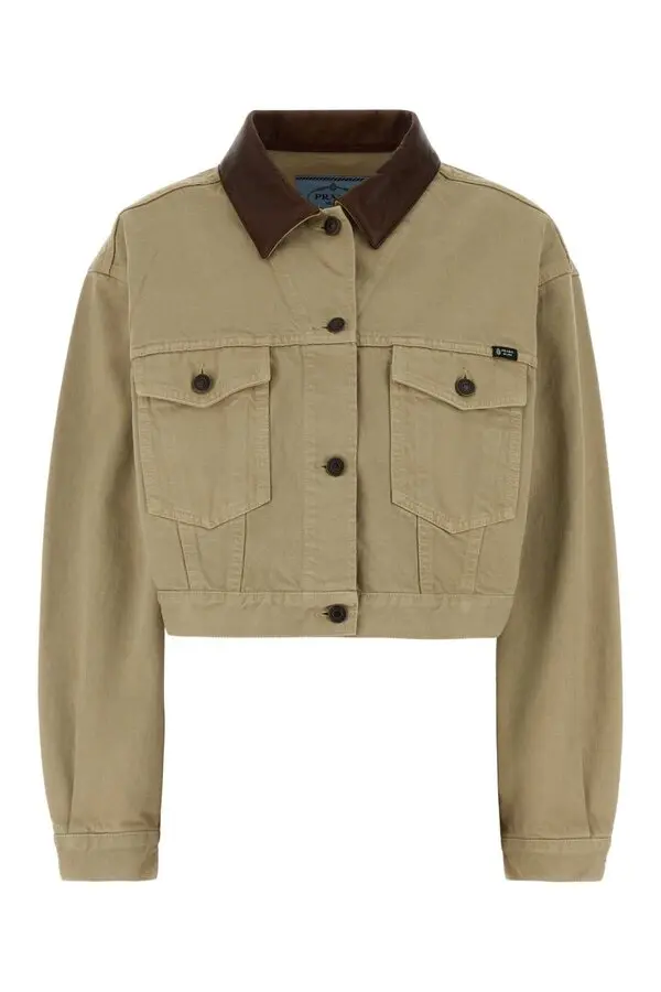 Prada Sand Denim Jacket - Brown