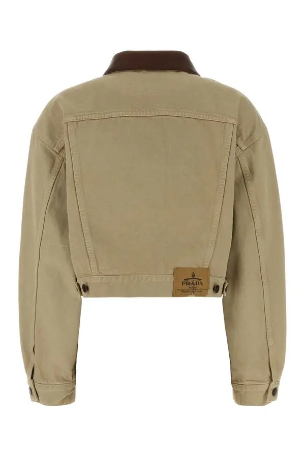 Prada Sand Denim Jacket - Brown