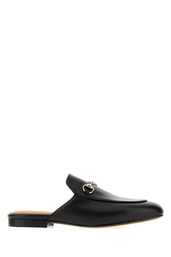 Gucci Leather Slippers - Black