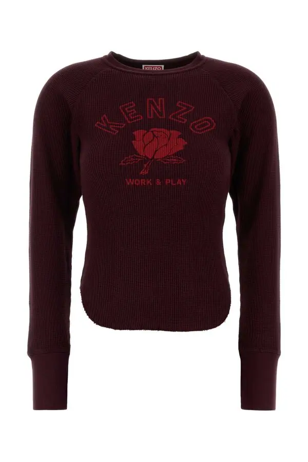 Kenzo Burgundy Cotton T-shirt