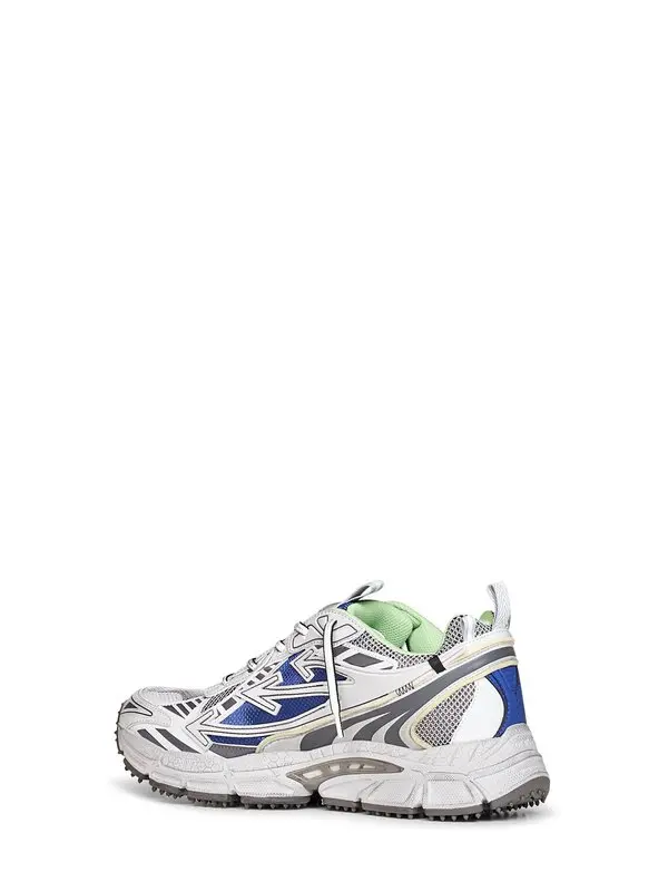 Off-White Dark Blue And Dark Grey Be Right Back Worn Out Sneakers - Multicolor