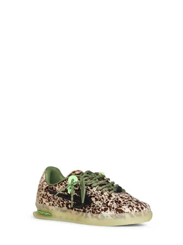 Off-White White And Black Printed Calf Hair End Of Play Sneakers