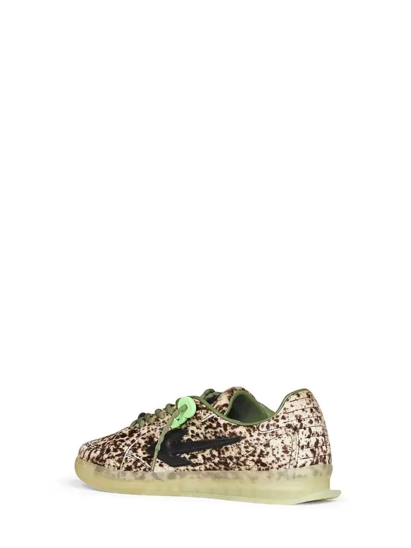 Off-White White And Black Printed Calf Hair End Of Play Sneakers