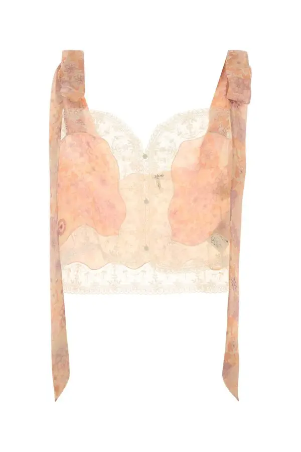 Chloé Printed Silk Top - Multicolor