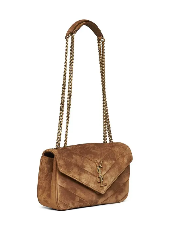 Saint Laurent Caramel Cognac Loulou Small Shoulder Bag - Multicolor