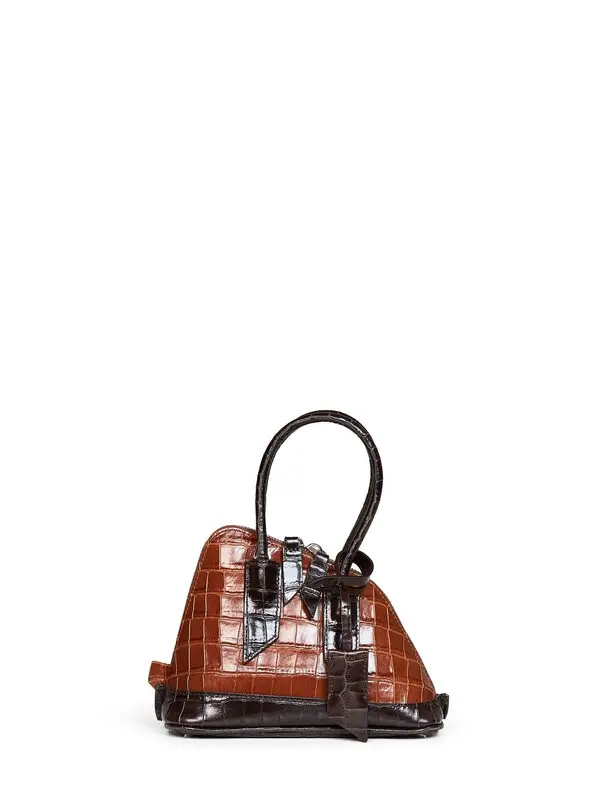 Attico Brown Superattico 10 Sant Ambroeus Mini Top Handle Bag - Multicolor