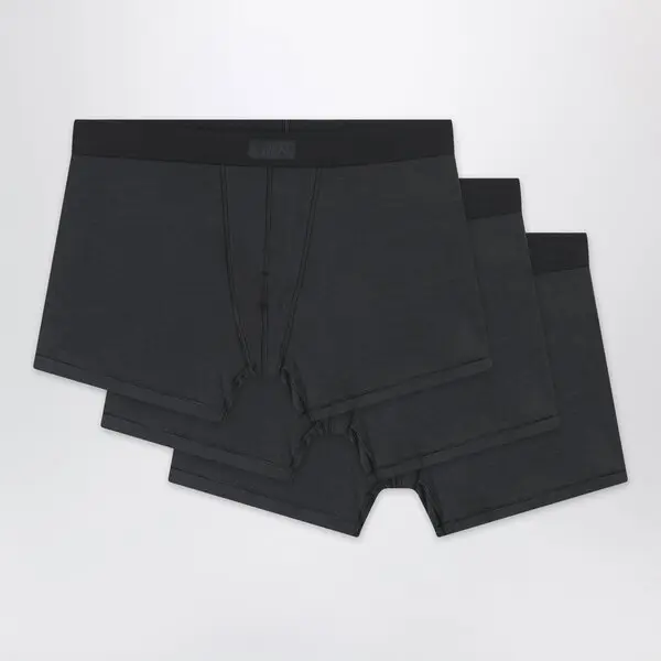 SKIMS Set Of 3 Stretch Cotton Boxer Briefs With Functional Fly