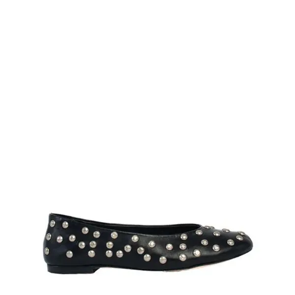 Gimaguas Studded Mini Ballet Flats In 100% Leather - Black