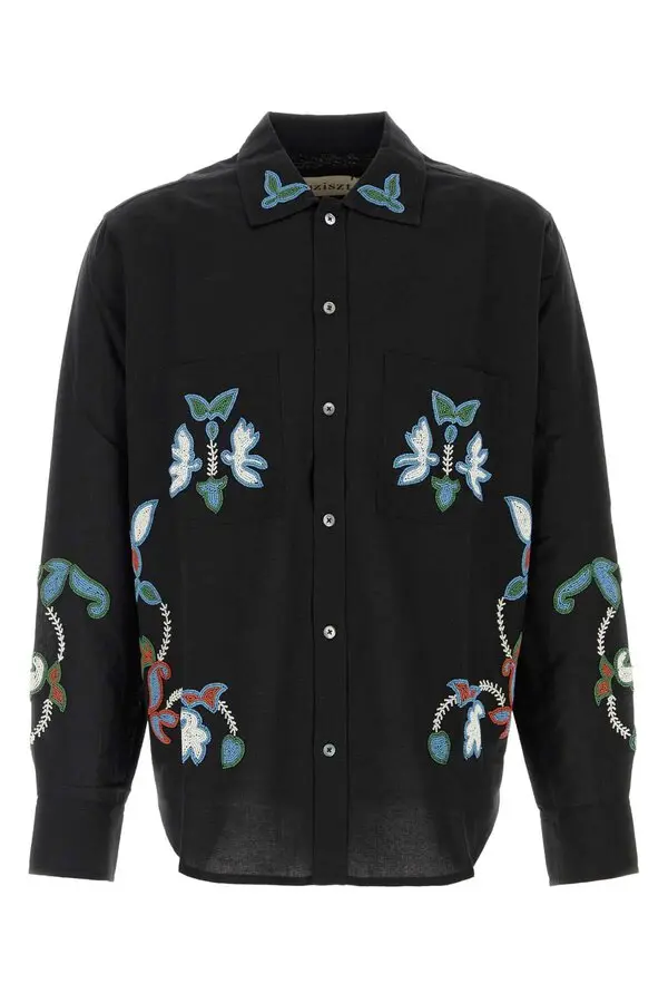 BAZISZT Rouat Cotton-hemp Shirt For