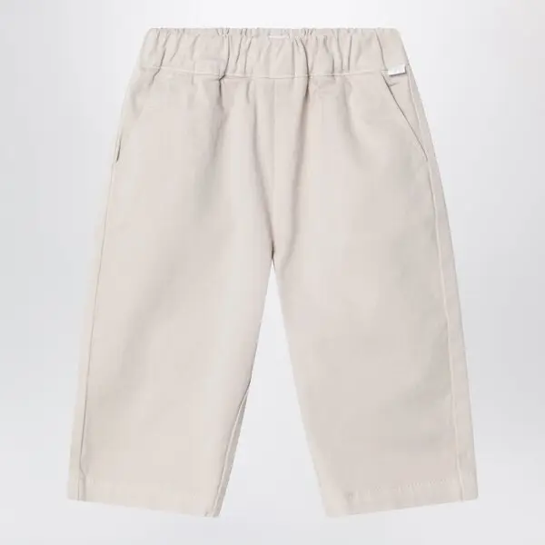 IL GUFO Light Cotton Trousers With Elasticated Waist