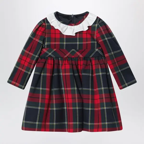 IL GUFO Tartan Mini Dress With Ruffled Collar