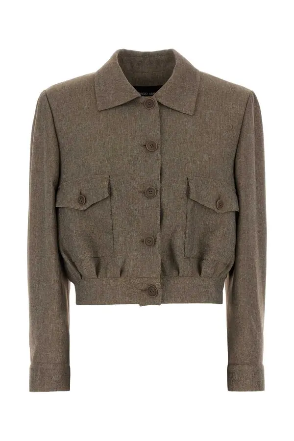 Giorgio Armani Melange Twill Jacket