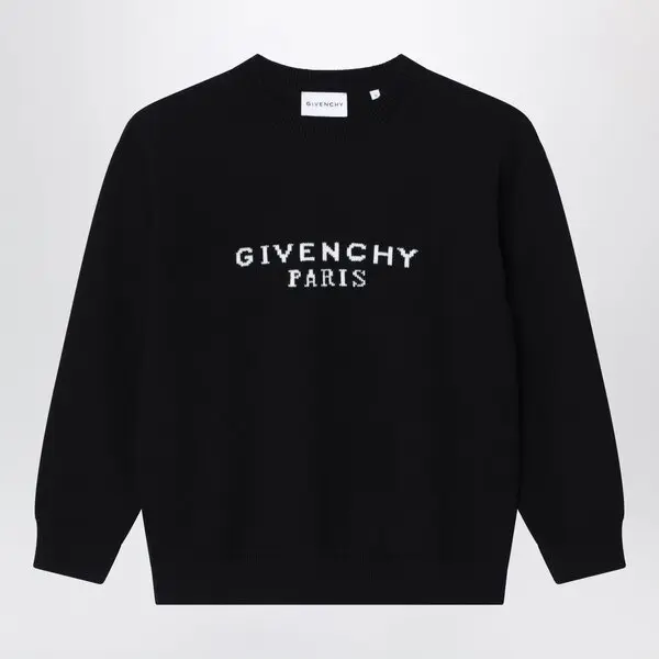 Givenchy Ribbed-trim Cotton Cashmere Intarsia Logo Sweater