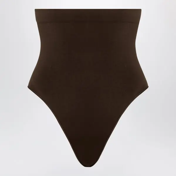 SKIMS Seamless Sculpt High-waisted Shaping Thong - Brown