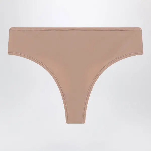 SKIMS Sienna Thong In Stretch Fabric - Brown