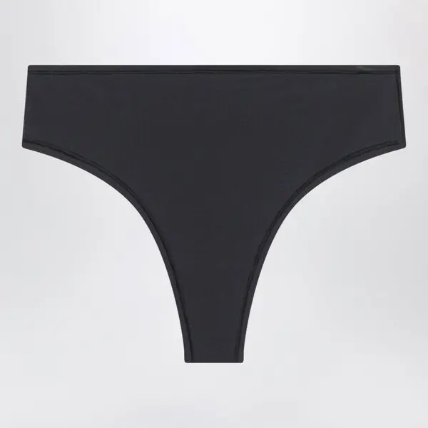 SKIMS Stretch Thong With Double-layered Fabric - Black