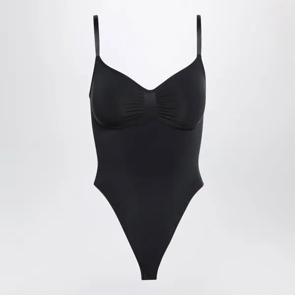 SKIMS Seamless Sculpt Thong Bodysuit With Snap Gusset - Black