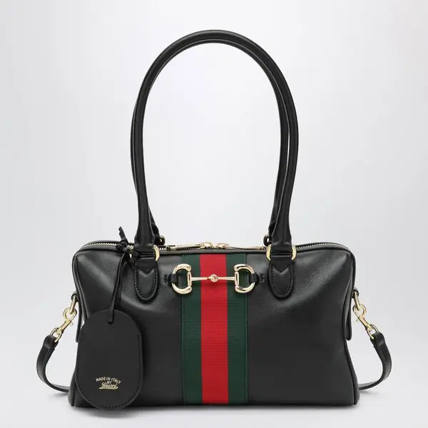 Gucci Medium Borsetto Bowling Bag In Leather With Horsebit Detail