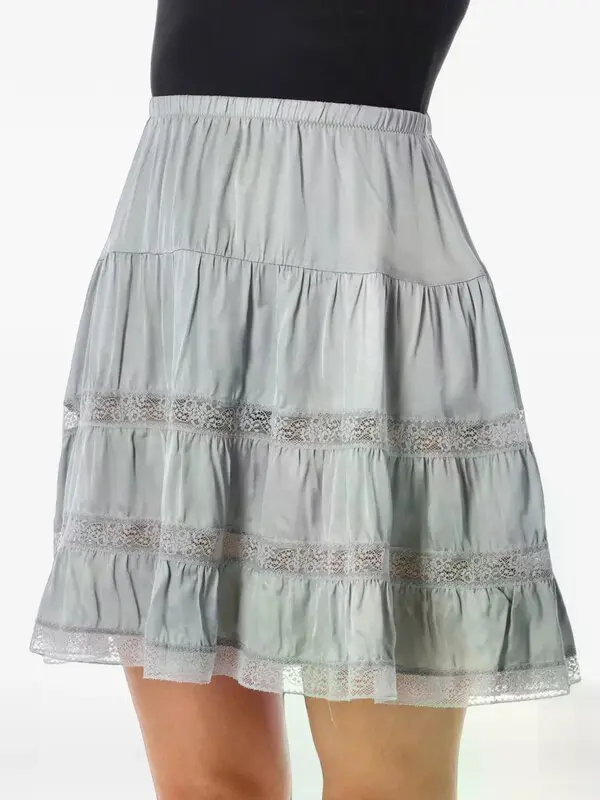Gimaguas Cielo Lace-trim Tiered Mini Skirt