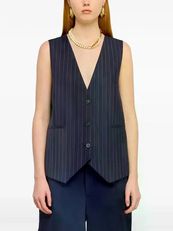 SEMICOUTURE Britney Pinstripe-pattern Waistcoat