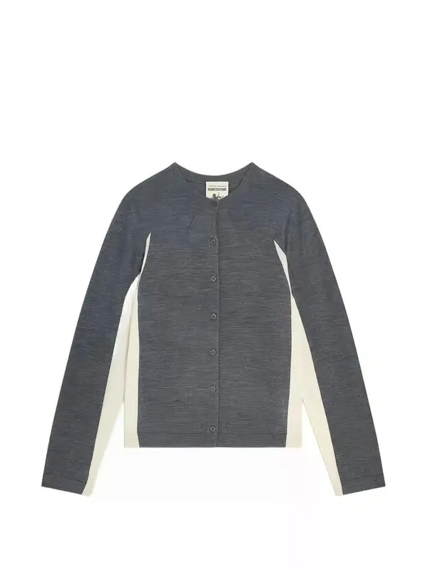 SEMICOUTURE Delia Contrast-panel Cardigan - Grey