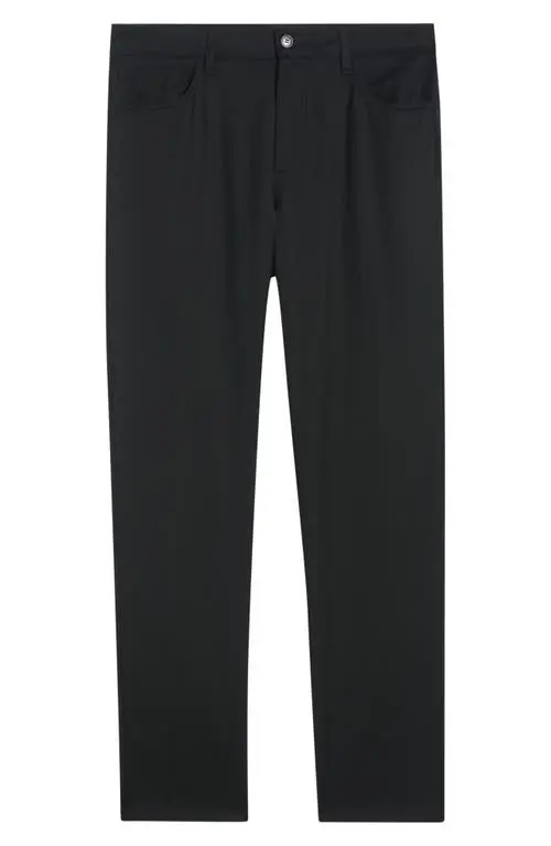 Canali Regular Fit Five Pocket Wool Pants - Black
