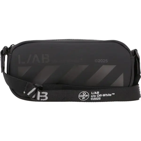 Off-White Oval Faux Leather Crossbody Bag