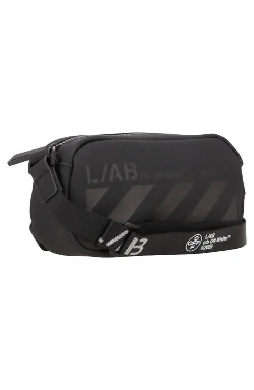Off-White Oval Faux Leather Crossbody Bag