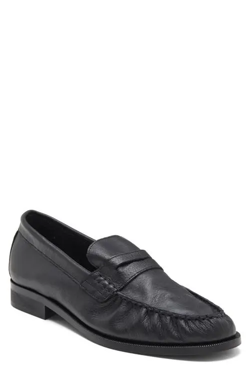 DUKE + DEXTER Ezra Leather Penny Loafer - Black